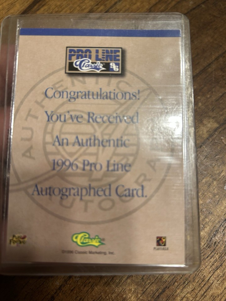 Pro Line Classic 1996 Orpheus Roye Autograph Blue Rookie Football Card ...