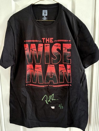 FANATICS WWE UNDER WRAPS PAUL HEYMAN SIGNED WALK OUT SHIRT AUTO GREEN ...