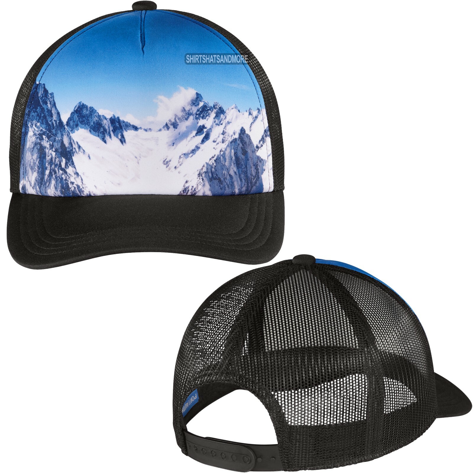 Photo Realistic Snap Back Trucker Cap Baseball Hat Nature Scenes Mesh ...