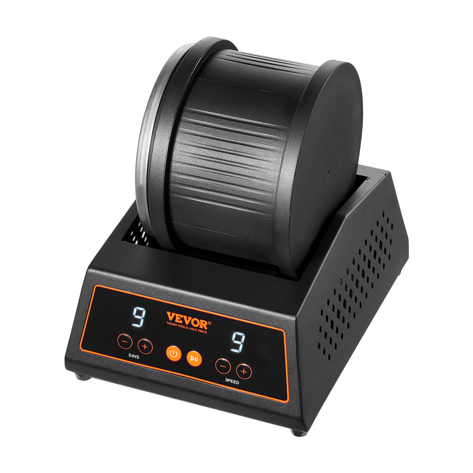 Rock Tumbler Machine 4 lbs Rock Polishing Kit 9 Speed 9-Day Timer Steel ...