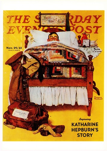 1941 NOV 29 Home NORMAN ROCKWELL SATURDAY EVENING POST COVER ART PRINT ...