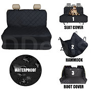 Quilted Rear Pet Seat Cover Hammock Boot Liner Black For Land Rover ...