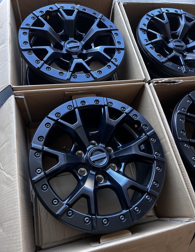 2023 2024 Ford Raptor R F-150 F150 Black Beadlock Bead Lock Wheels Rims ...