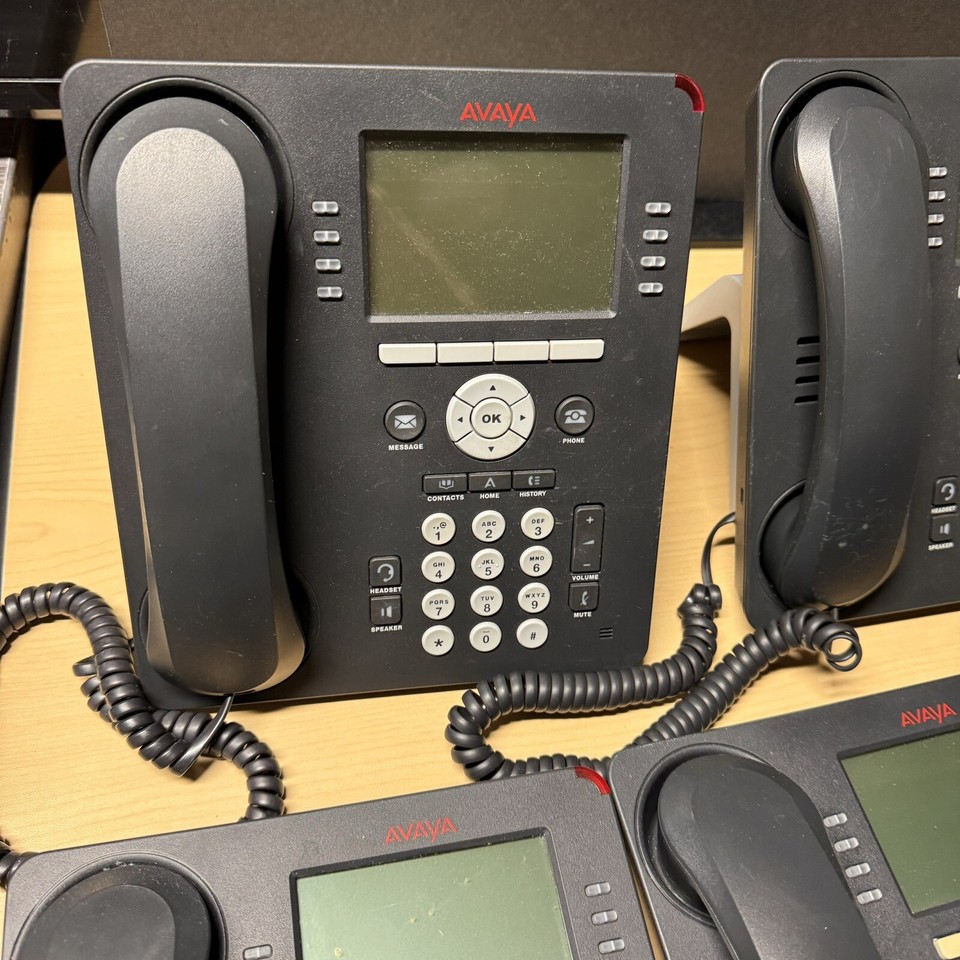 *Lot of 9* Avaya Business 9608 Phones w/ Handsets , 3 stands | eBay