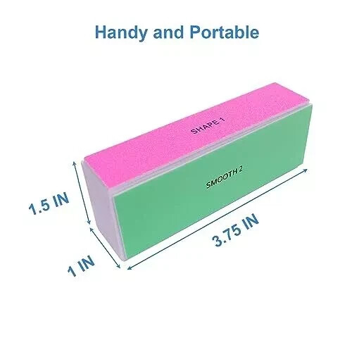 4 Way Nail Buffer Block (10 Pcs), Nail Shine Buffers Blocks Files for ...