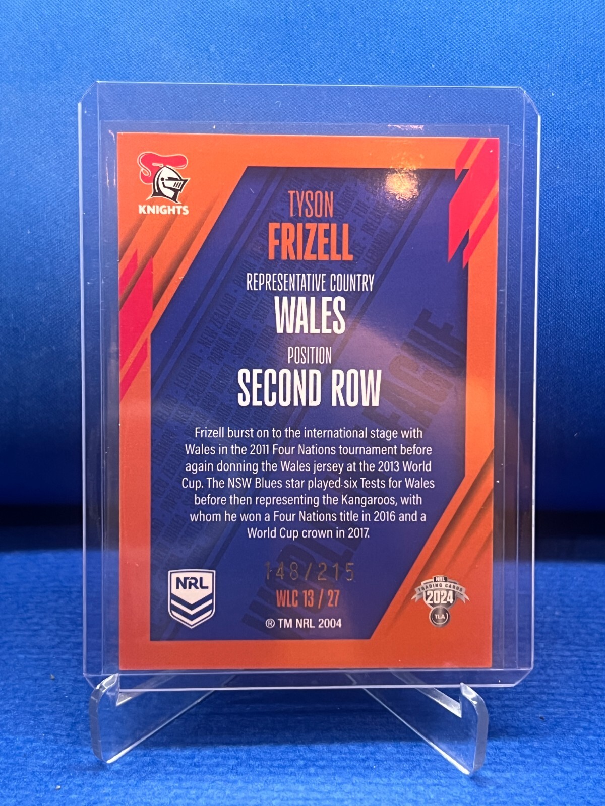 2024 NRL TRADERS TITANIUM WORLD IN LEAGUE BRONZE TYSON FRIZELL KNIGHTS ...