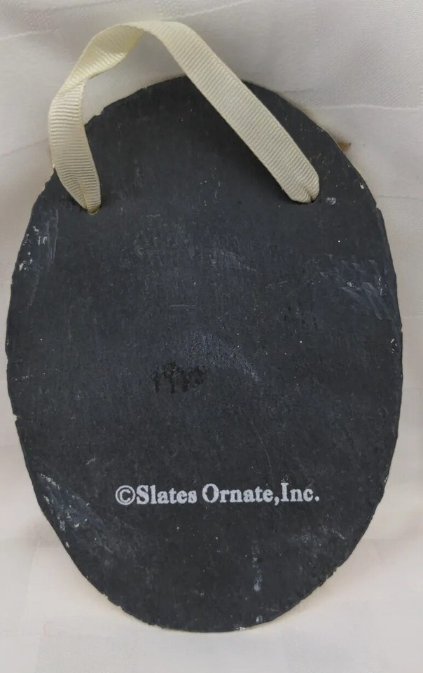 Slates Ornate Inc Floral Wall Hanging Hand Painted Vintage | eBay