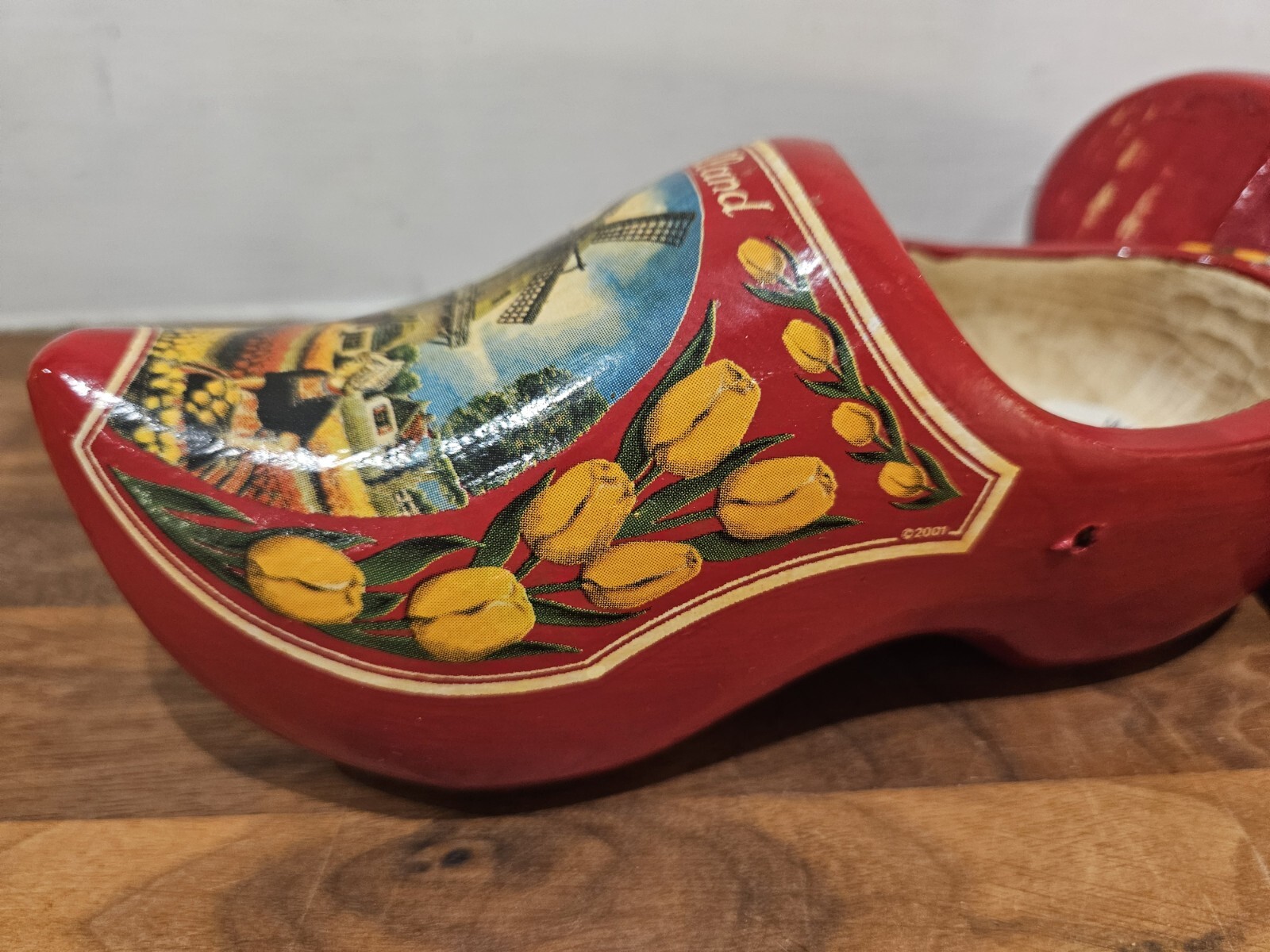 Wooden Clogs Dutch Windmill Design Children | eBay UK