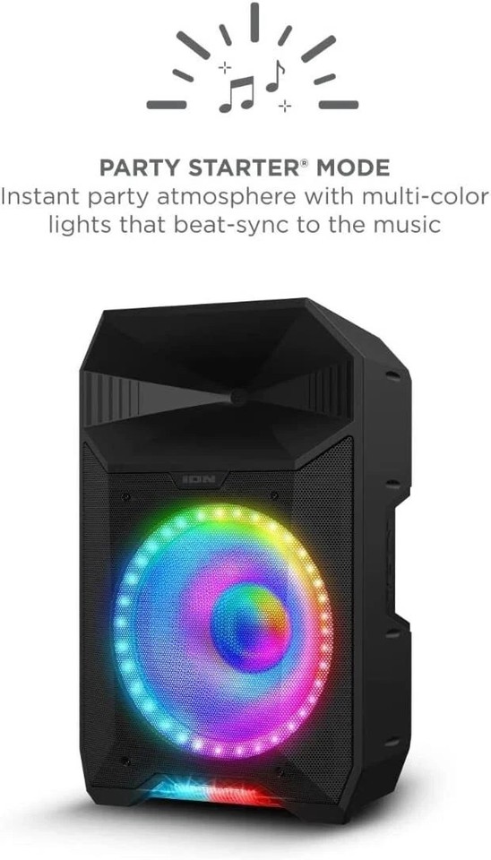Ion ION Audio Total PA Live High-Power Bluetooth Speaker Wide Sound ...