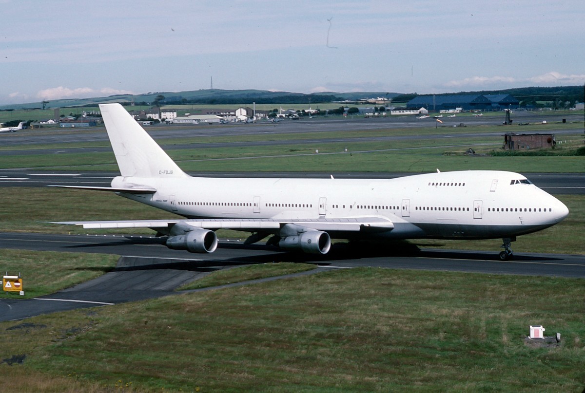 Boeing 747, C-FDJC, at Prestwick, in 1991, aircraft slide | eBay UK