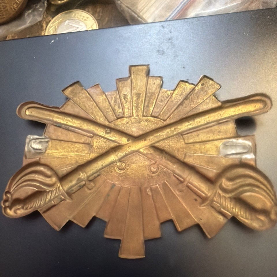Orig CW Sheridans Cavalry Corps Kepi Insignia Badge | eBay