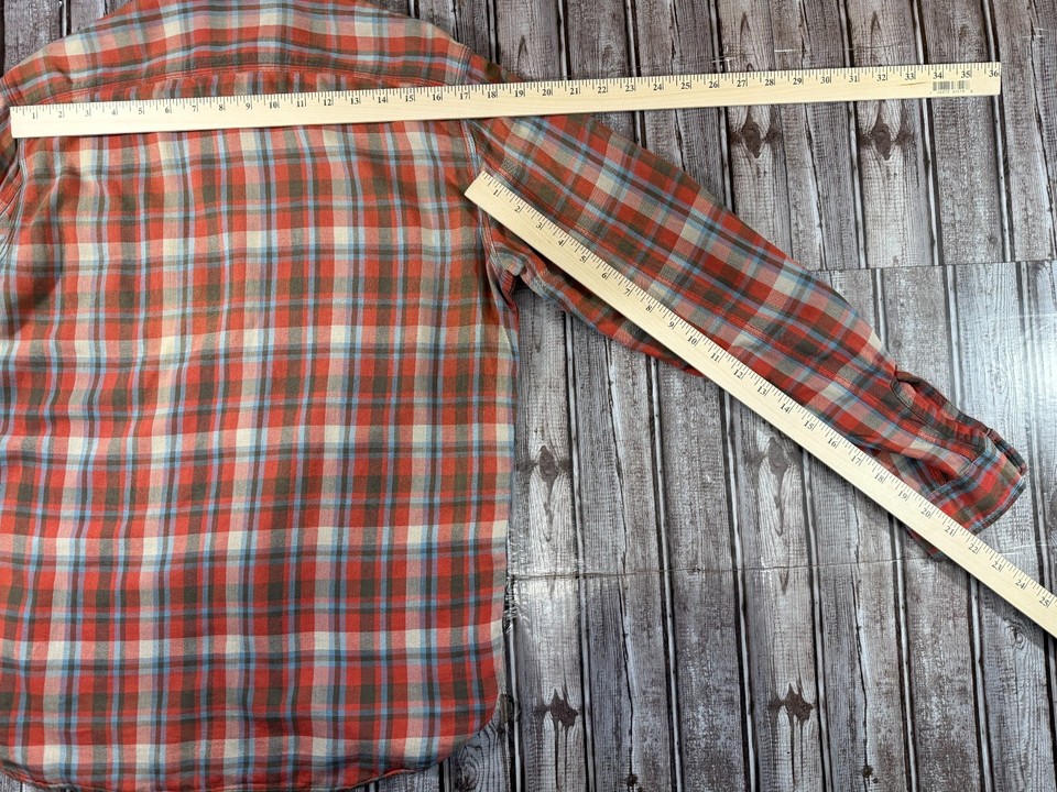 RRL Ralph Lauren DOUBLE RL Flannel Shirt sz S plaid multicolor Metal ...