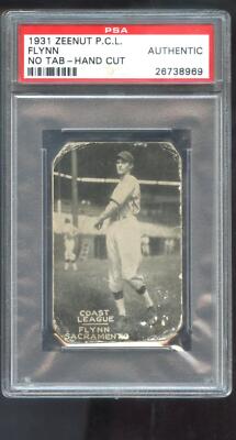 1931 Zeenut Tom Flynn PSA Graded Baseball Card Pacific Coast League PCL ...