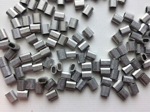 20x Aluminium Crimp Ferrules for 2mm Steel Wire Rope Stainless Rigging ...