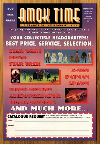 1998 Amok Time Toys/Action Figures Print Ad/Poster Star Wars Batman ...