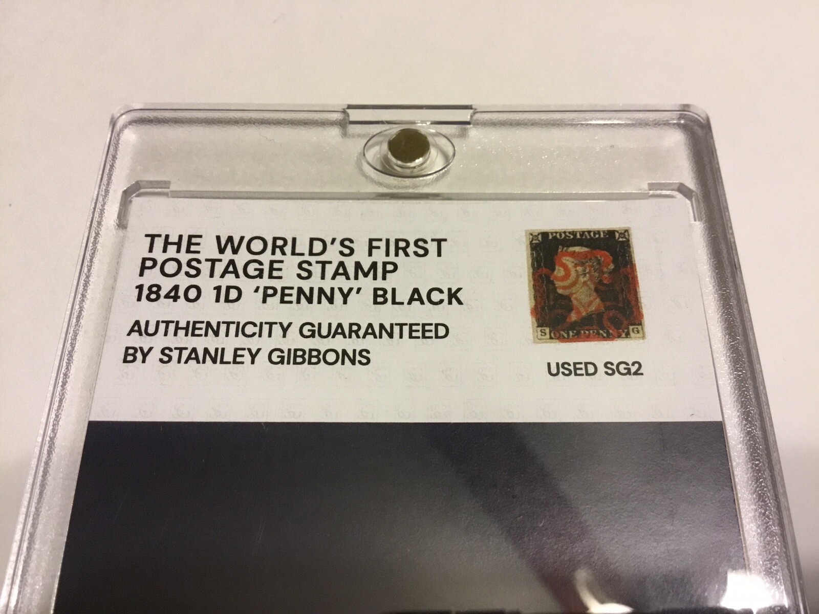 World’s First Postage Stamp 1840 1D ‘Penny’ Black Authentic Stanley ...