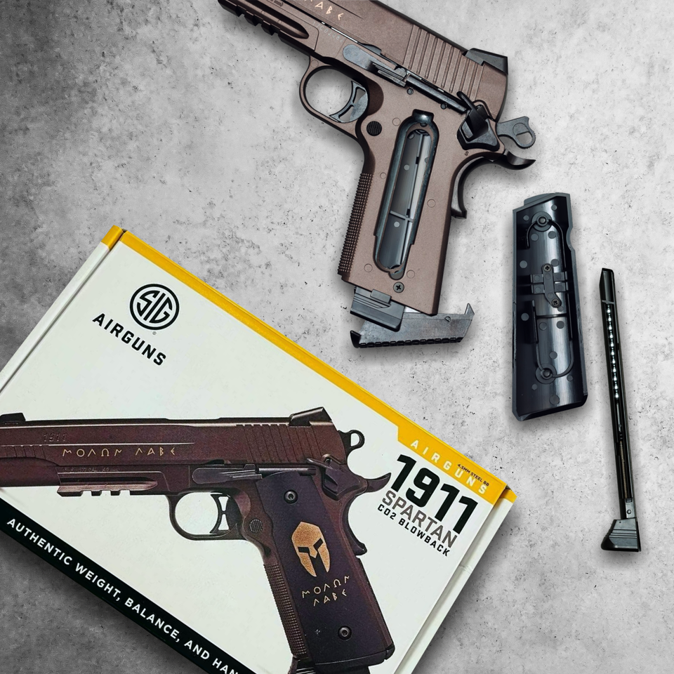 Sig Sauer 1911 CO2 .177 Caliber Blowback Air pistol AIR-1911BB-SPARTAN ...