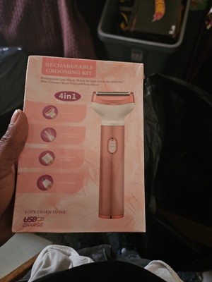 4 IN 1 Lady Grooming Kit Women Mini Electric Shaving Cutter Set Rose ...