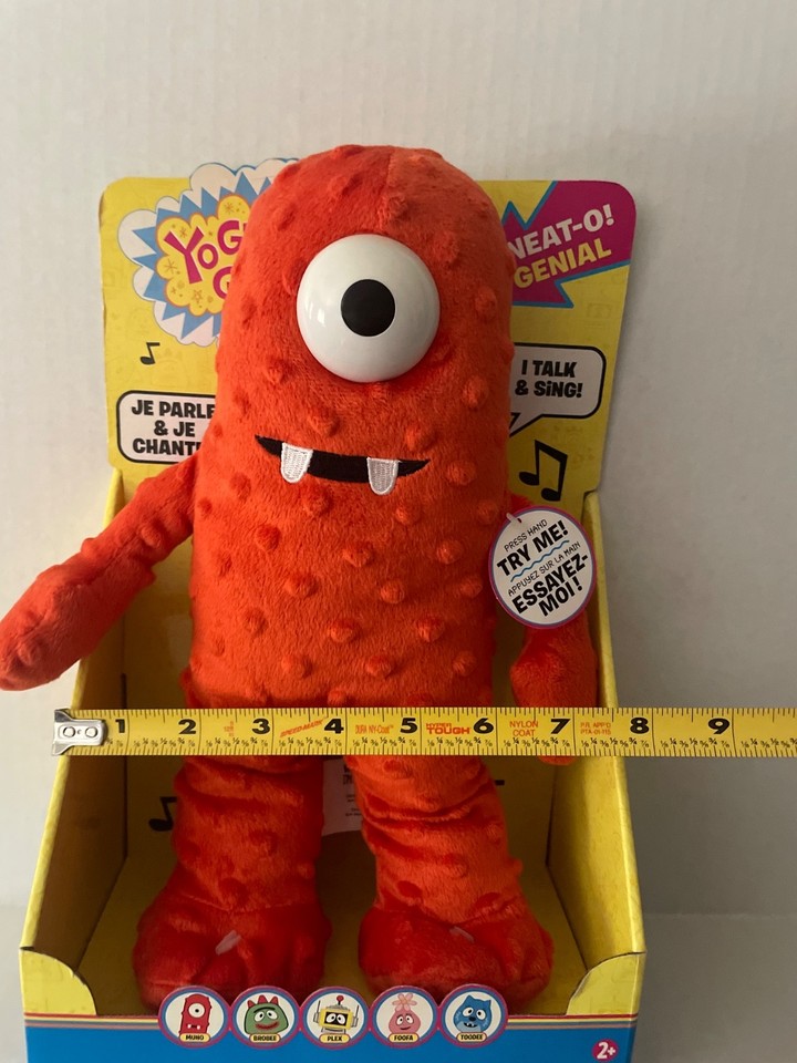 Yo Gabba Gabba Muno Plush Talking Sings One Eyed Red Monster Toy 2+ NOS ...