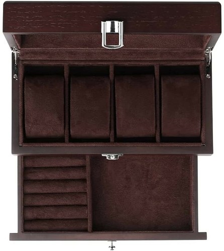 Luxury two-layer wooden watch case jewelry box From Japan Y/N | eBay