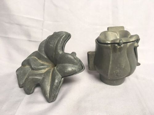 Antique Pewter Hinged LILY FLOWER #386 Ice Cream, Chocolate, Candy 3D ...