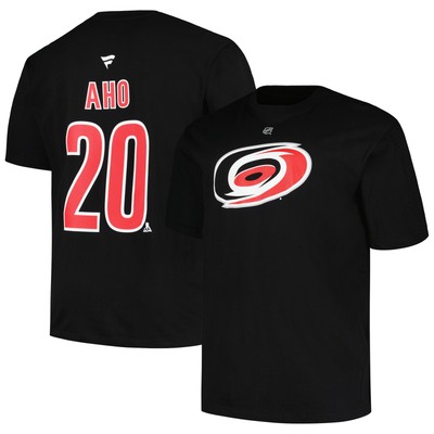 Men's Profile Sebastian Aho Black Carolina Hurricanes Big & Tall Name ...
