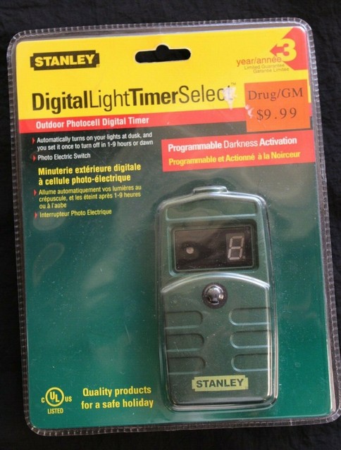 Stanley Digital Light Timer Select Outdoor Photocell Digital Timer for ...