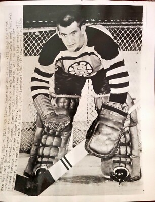 1961 DON SIMMONS NHL HOCKEY PHOTO GOALIE TORONTO MAPLE LEAFS ROCHESTER ...