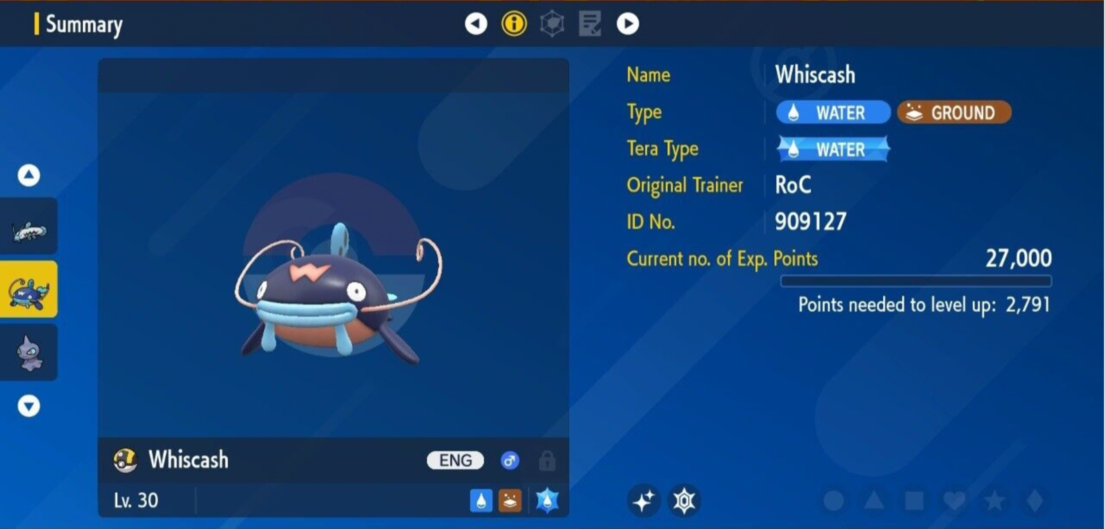 Pokemon Scarlet & Violet 6IV Shiny WHISCASH Max EVs | eBay