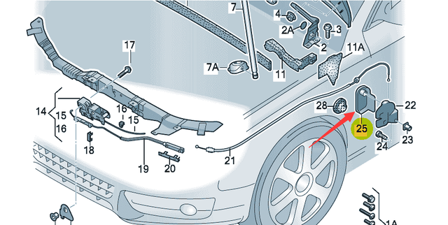 Genuine Front Hood Latch Release Handle Lever for AUDI A6 A7 8t1823533 ...