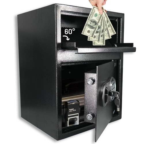 Drop Safe, 1.3 Cu.ft Deposit Drop Slot Safes for Money with Digital ...