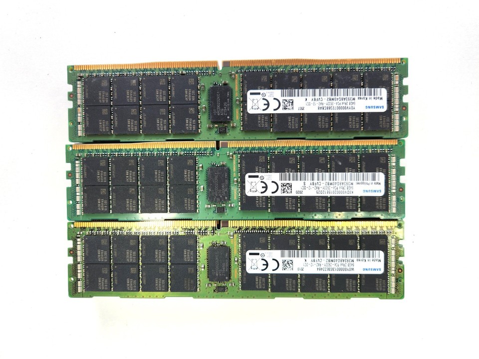 SAMSUNG 64GB 2Rx4 PC4-2933Y-RA2_12-DC1 ENTERPRISE GRADE DDR4 ECC SERVER ...
