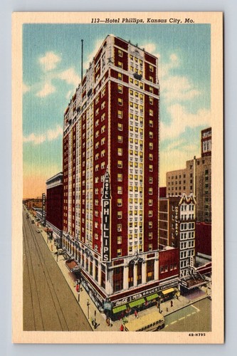 Kansas City MO- Missouri, Hotel Phillips, Advertisement, Vintage ...