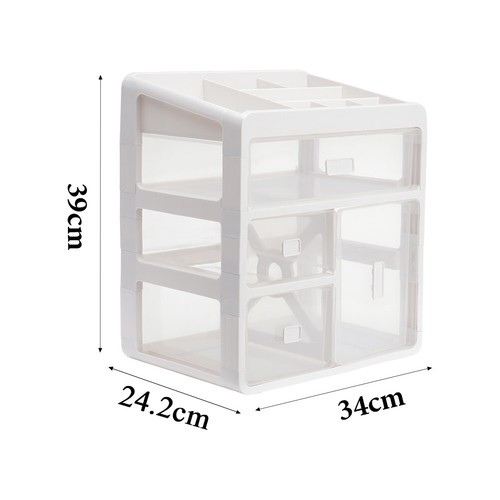 Large Plastic Beauty Box Make Up Storage Drawers Cosmetic Organizer ...