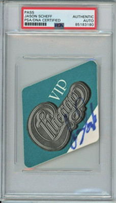 JASON SCHEFF Signed AUTO PSA/DNA Unused Vintage VIP BACKSTAGE PASS ...