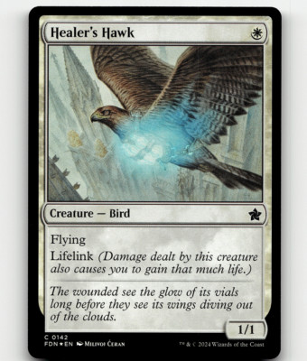 FOIL - MTG - Healer's Hawk #142 - Foundations | eBay
