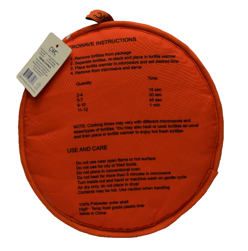 CWC 70's Retro Print 10" Tortilla Warmer Multicolor New! NWT | eBay