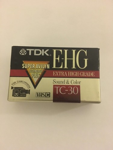 TDK EHG TC-30 Extra High Grade Super Avilyn VHS Camcorder Tape | eBay