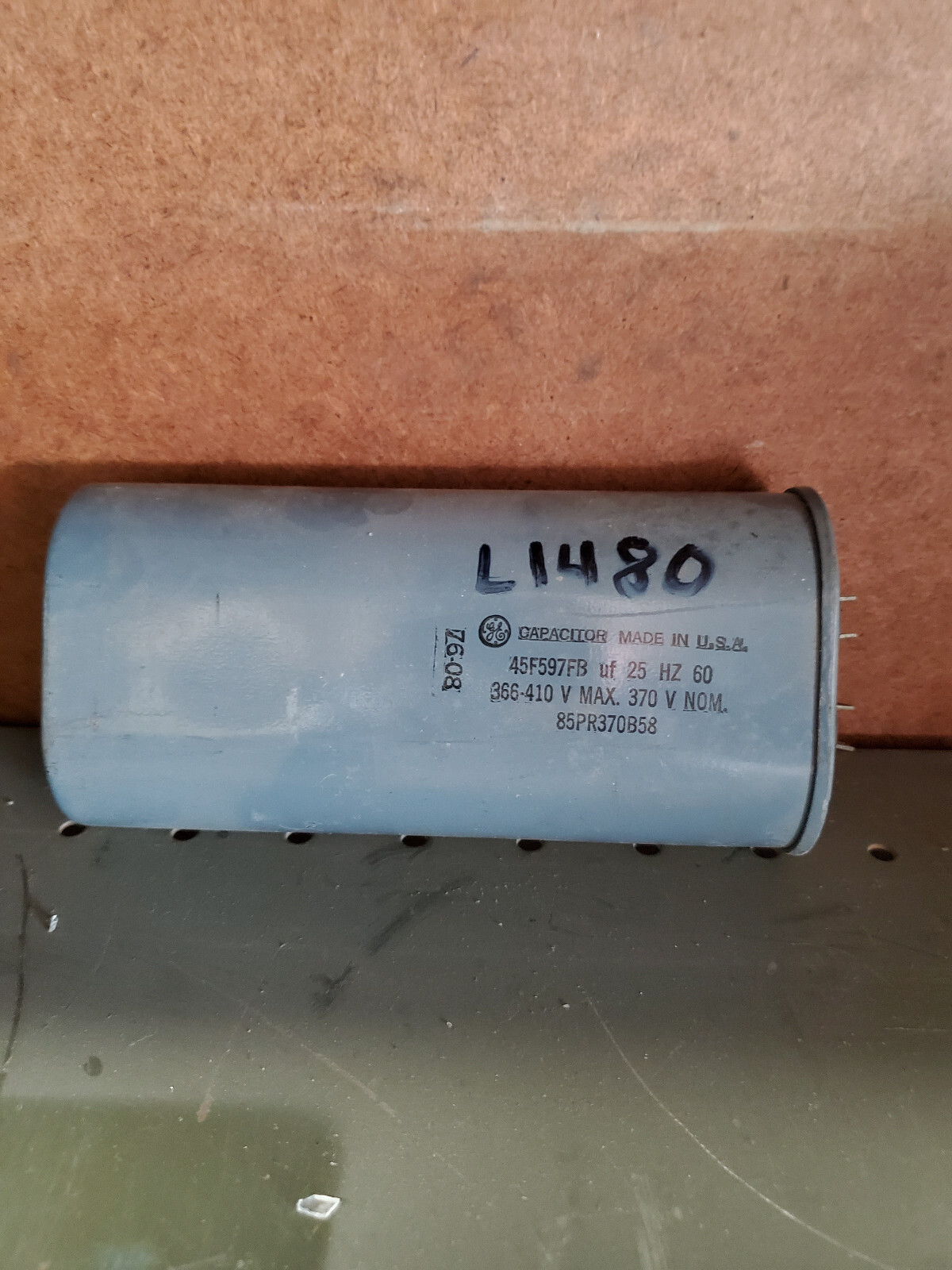 GE 45F597FB 25 uF 370 VAC Motor Run Capacitor 85PR370858 NOS | eBay