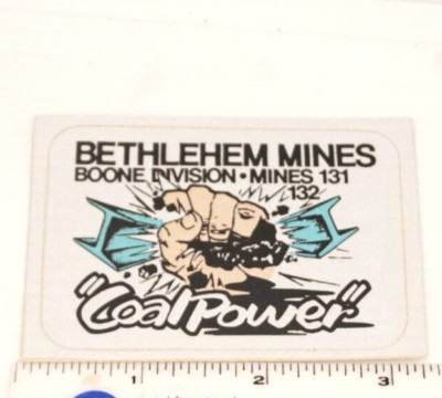 Coal Mining Sticker Bethlehem Mines Boone Division Mines 131 132 Coal ...