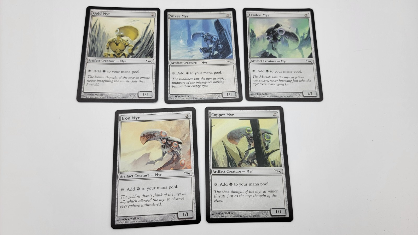 5 Myr Creature - Mirrodin - 1x of each - MP-NM - Sets - Magic MTG FTG ...