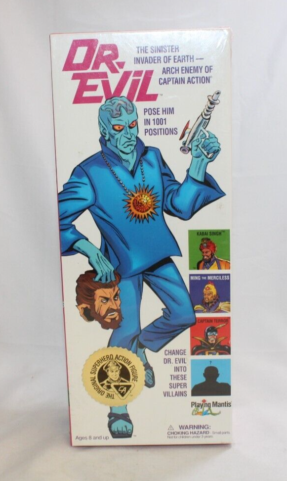 NEW SEALED Captain Action Dr. Evil 12" Superhero Action Figure Playing ...