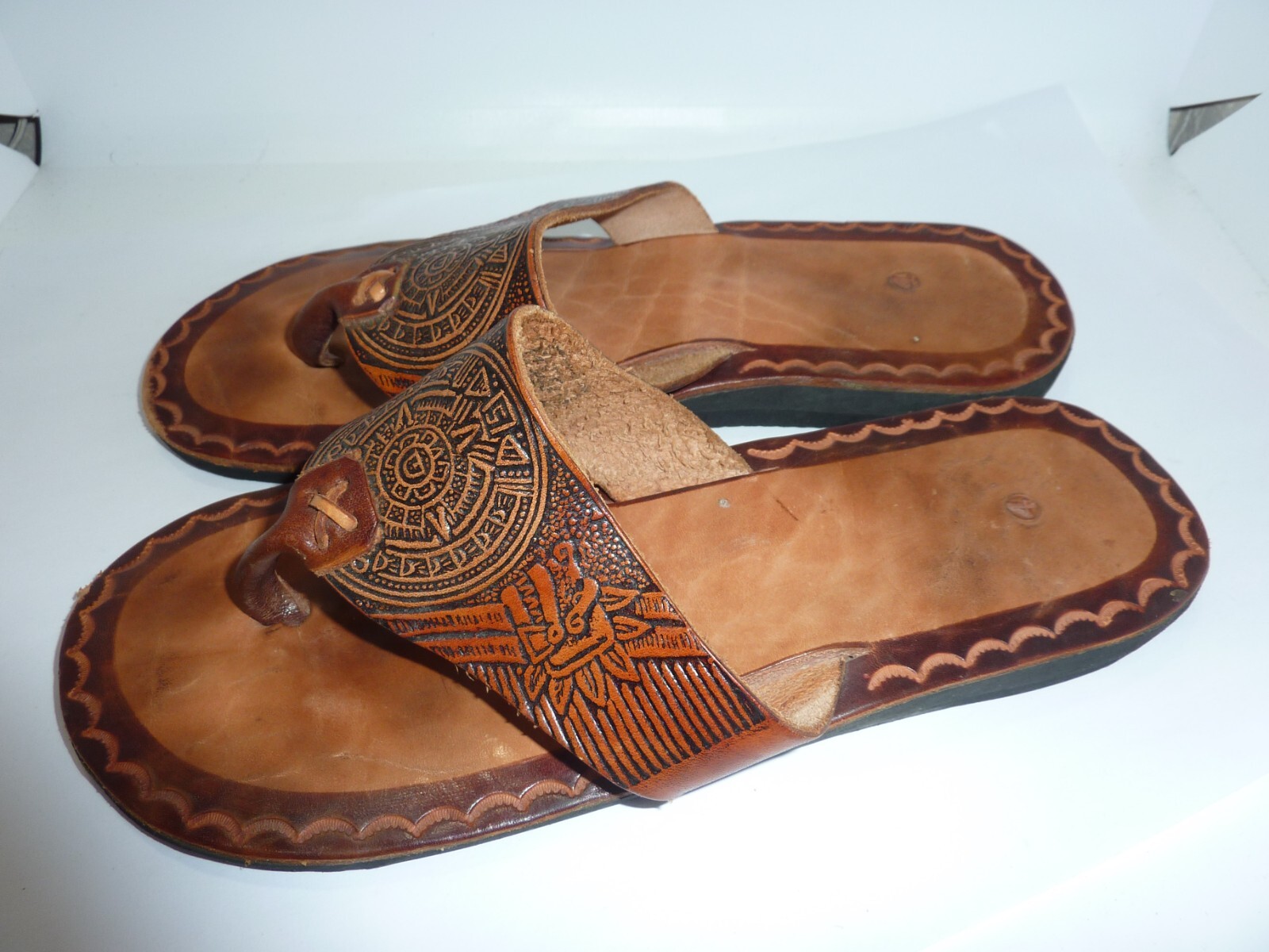 Artesanias Arias Tooled Leather Sandals Flip Flop Boh… - Gem