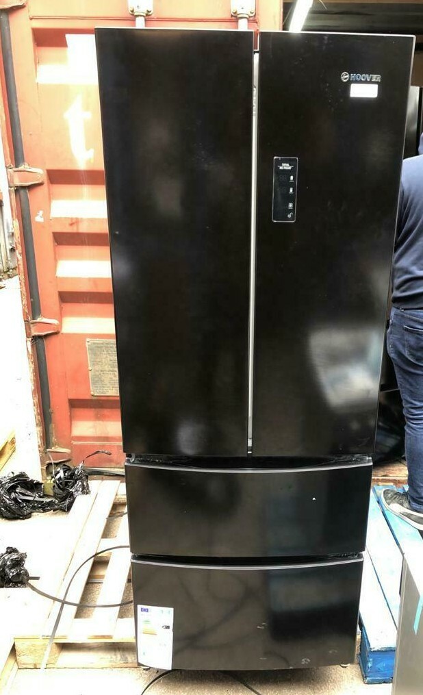 Hoover HMN7182BK French Style Fridge Freezer In Black 70cm safeer | eBay UK