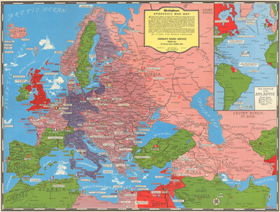 Strategic War Map With Dates - 1941 - Pictorial Map Poster | eBay