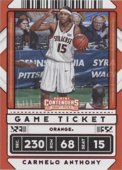 2020-21 Panini Contenders Draft Picks - Carmelo Anthony #42 Game Ticket ...