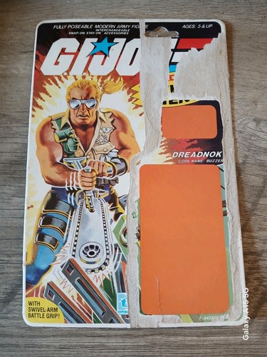 VINTAGE GI JOE DREADNOK BUZZER UNCUT FULL CARDBACK! PEACH FILE CARD | eBay