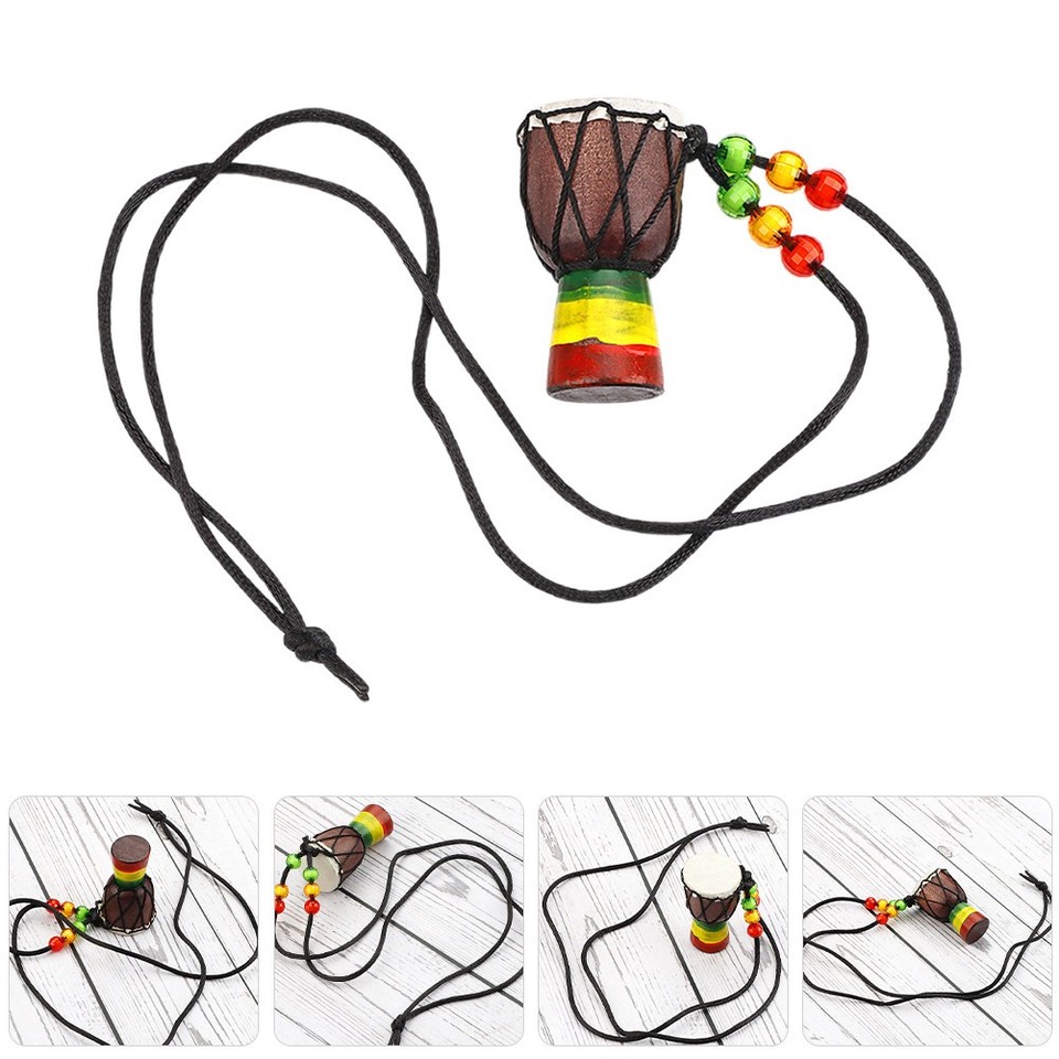 Music Pendant Necklace Backpack Drum Keychain Djembe Percussion Jewelry ...