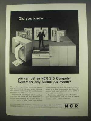 1963 NCR 315 Computer System Ad - Did You Know? | eBay