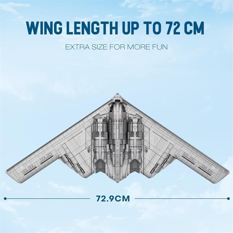 Military B2 Stealth Bomber Building Blocks Ww Aircraft Model Bricks Toy ...